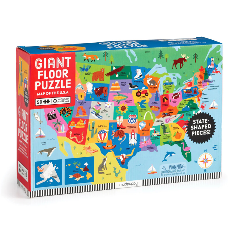 Map of the U.S.A. Giant Floor Puzzle – Becket Hitch