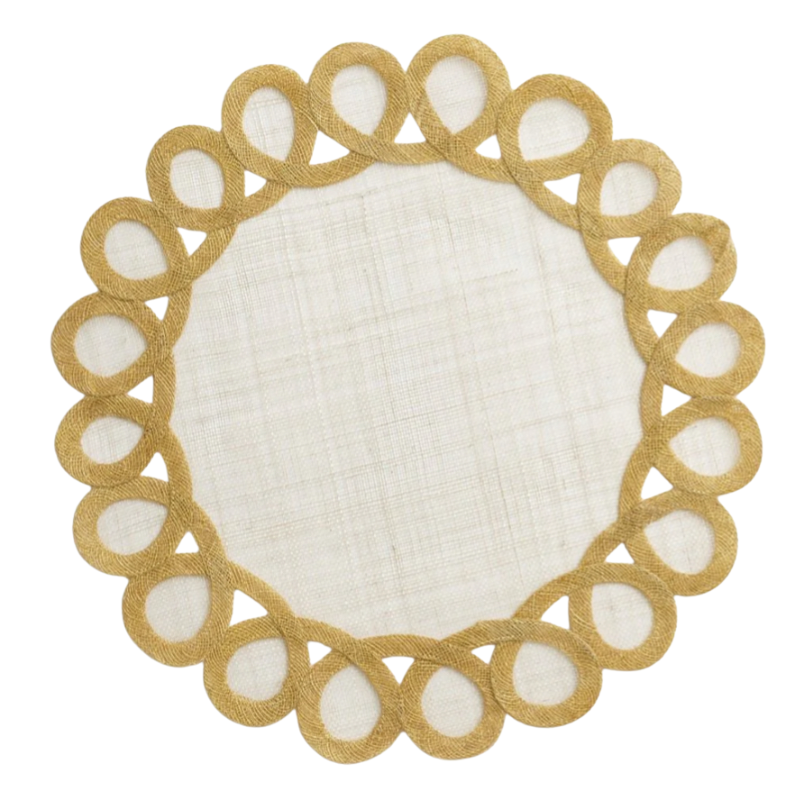 Buttercream Woven Doodles Placemats – Becket Hitch