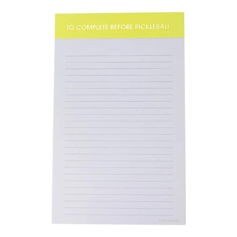 To Complete Before Pickleball Notepad – Becket Hitch